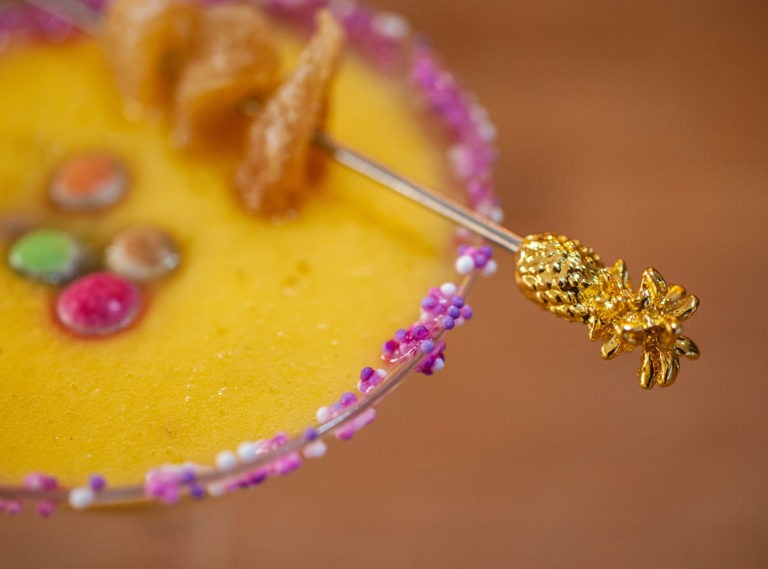 Pineapple Garnish Pick PK10 - Gold Plated - Beaumont