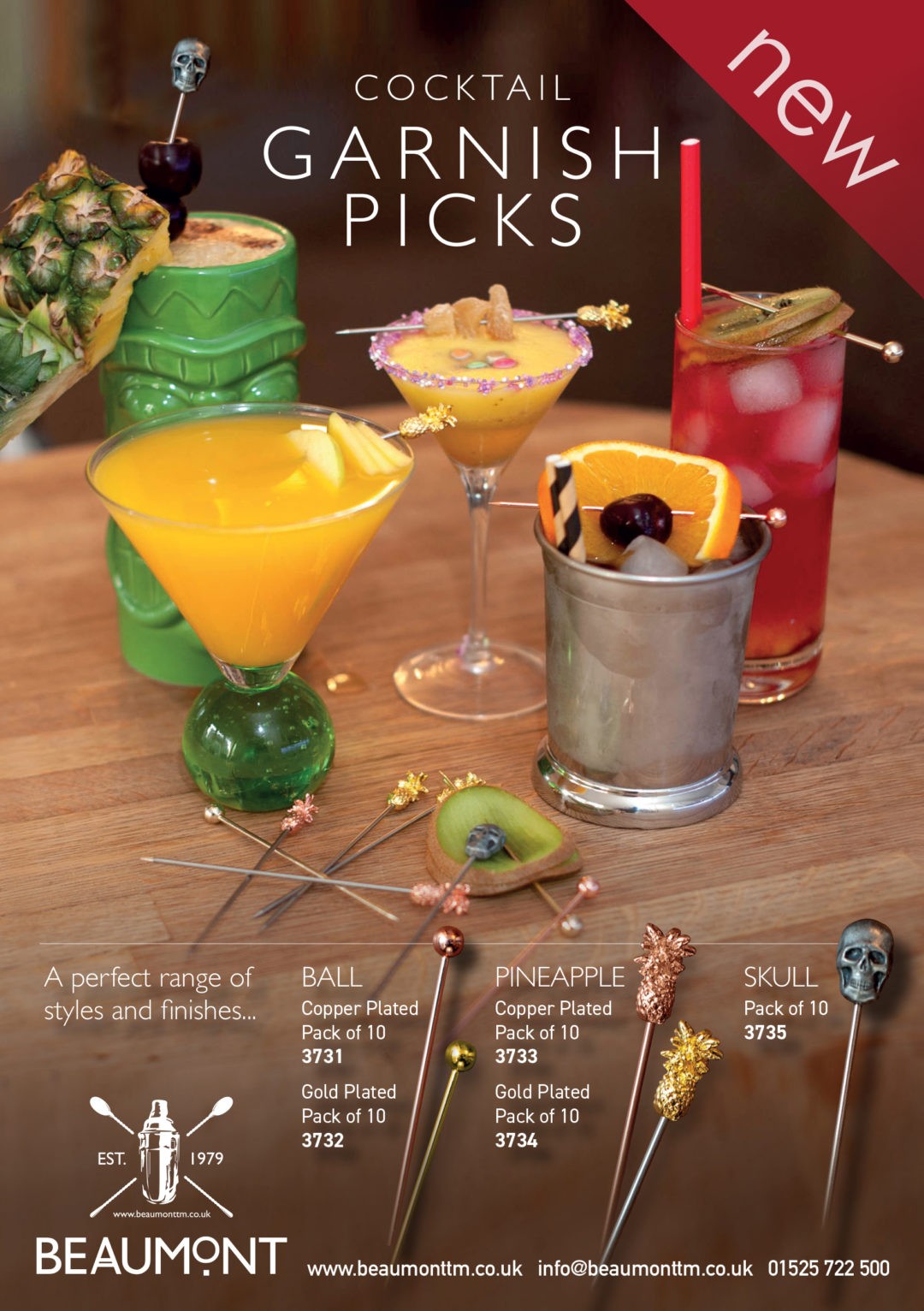 Discover our new range of Cocktail Garnish Picks - Beaumont